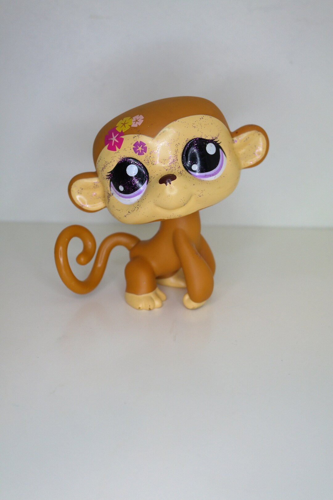 Collectible LPS Jumbo Monkey 4.5'inch Authentic Hasbro Littlest Pet ...