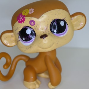 Collectible LPS Jumbo Monkey 4.5'inch Authentic Hasbro Littlest Pet ...