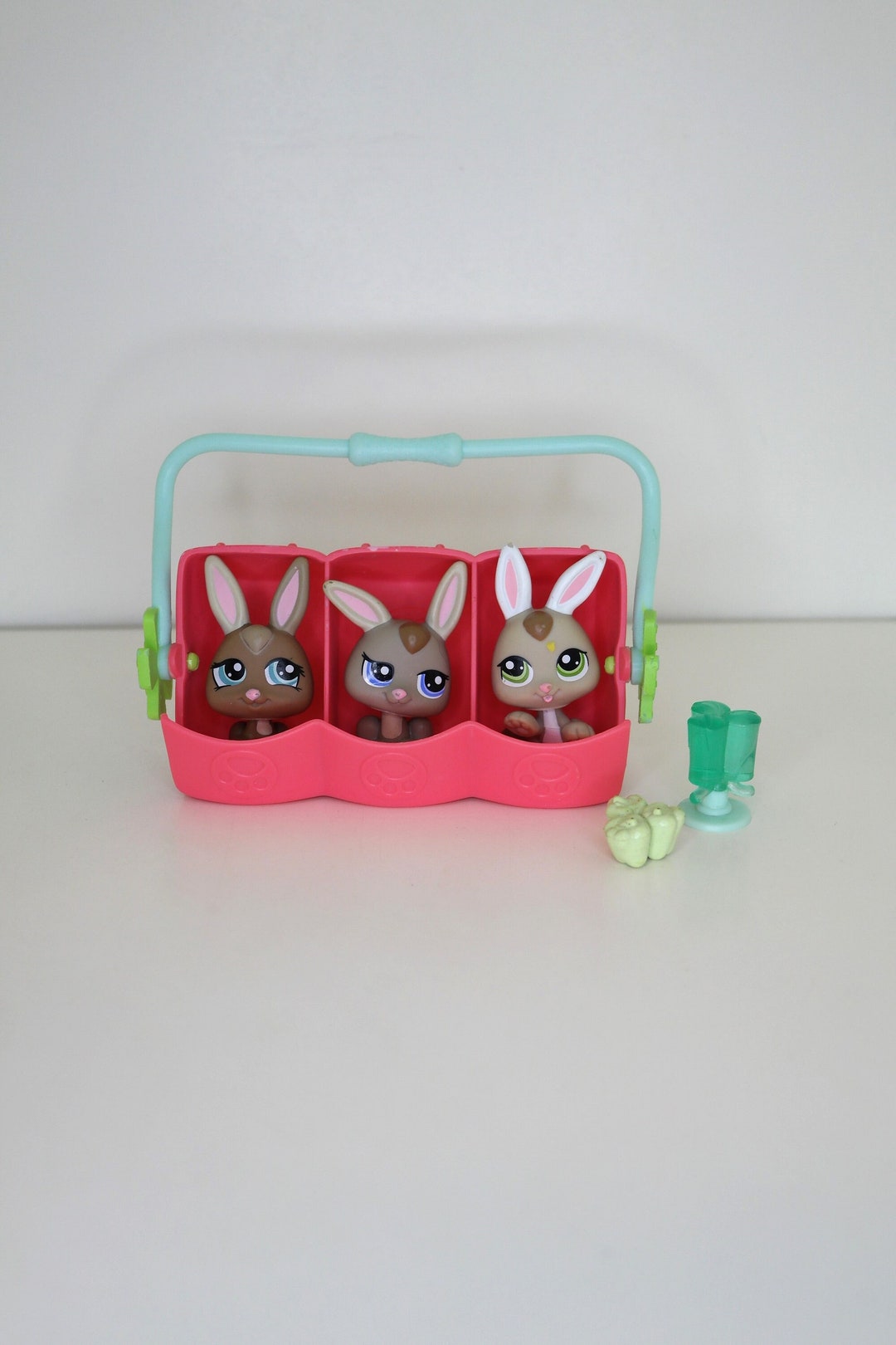 Authentic Hasbro Littlest Pet Shop Set of Rabbit Triplets: #1332 #1333 ...