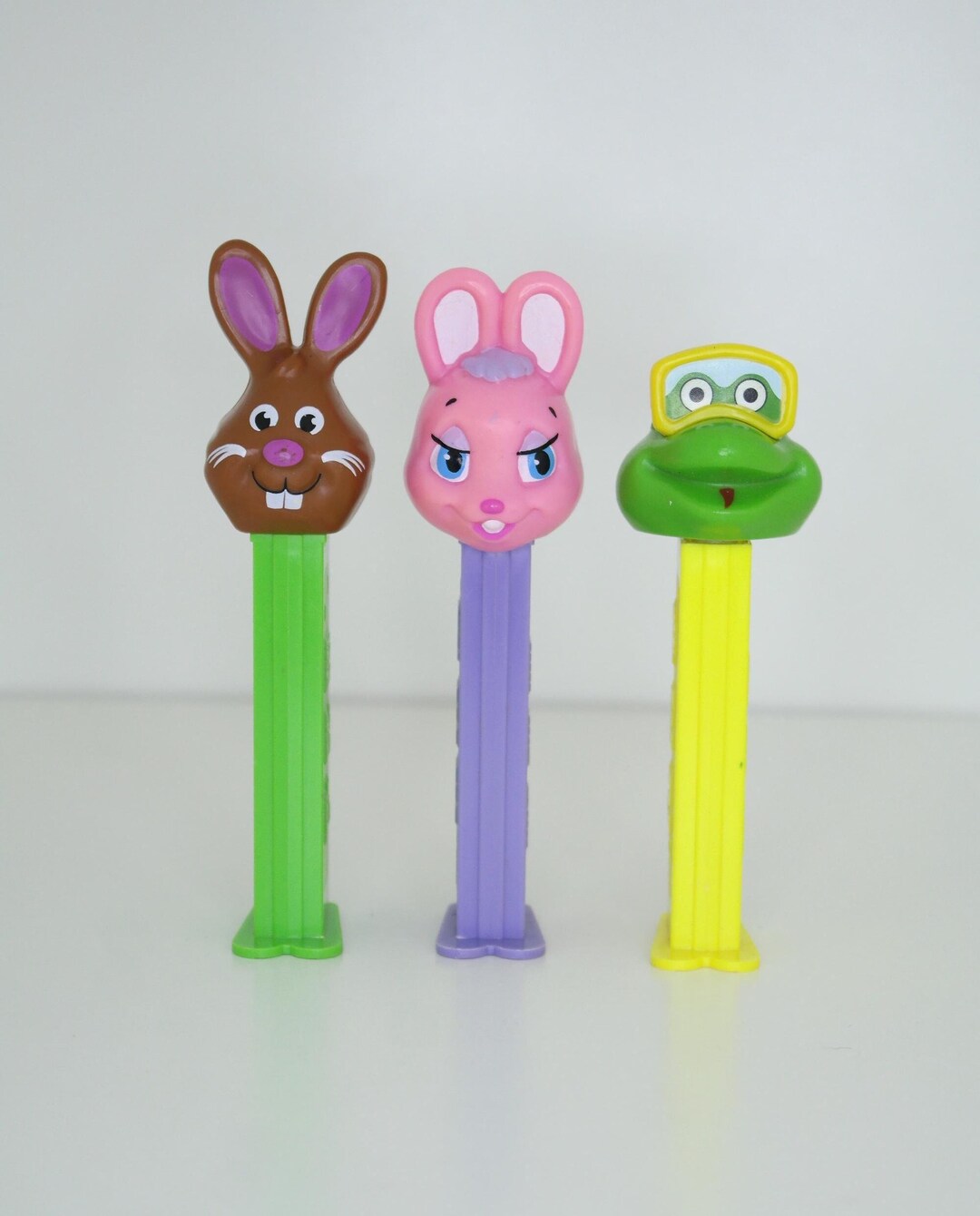 Choose Vintage PEZ: Brown Easter Rabbit, Pink Easter Bunny or Frog ...
