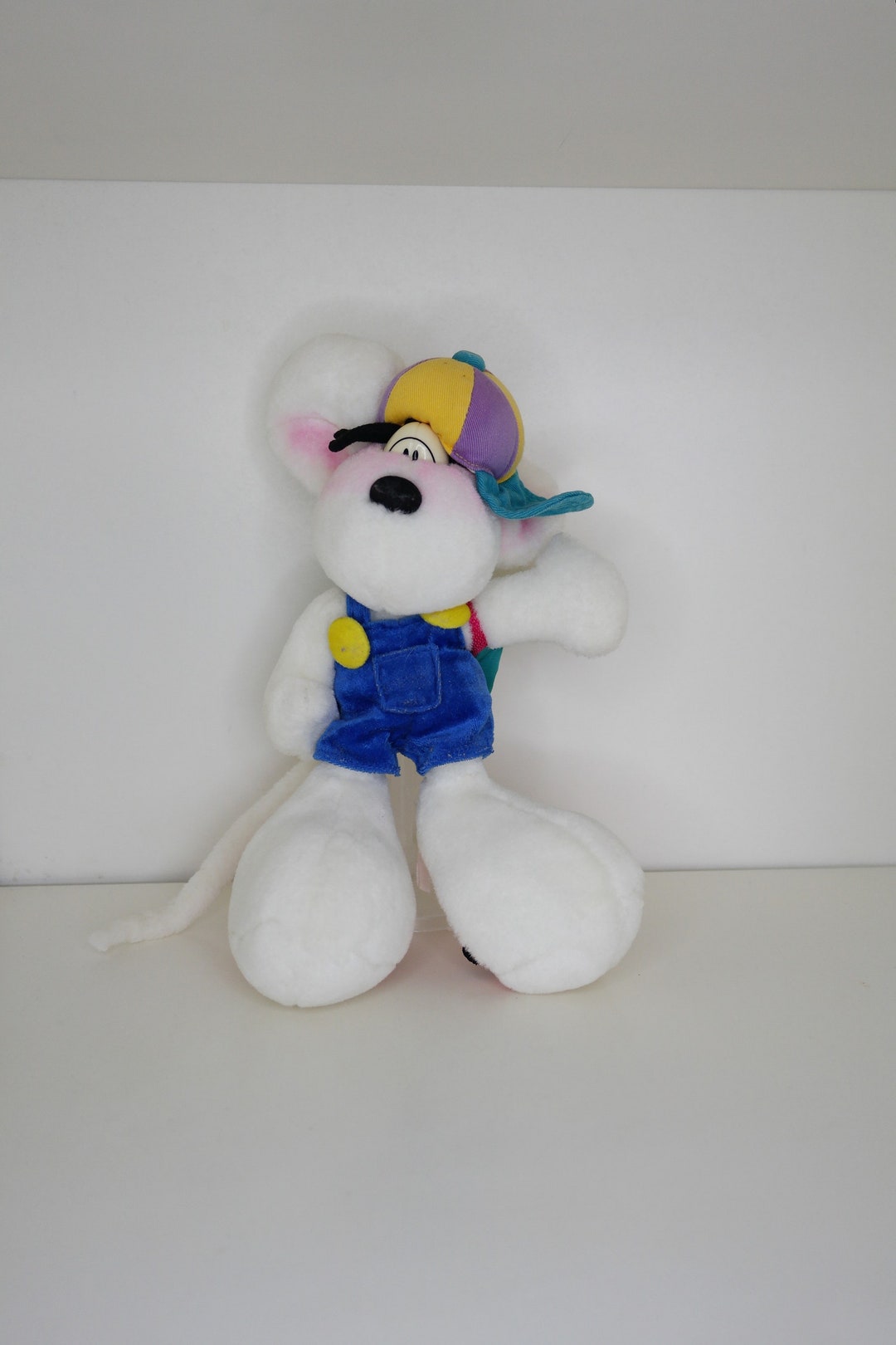 Diddl Plushie - Vintage Stuffed Animal Toy - 9'inch Tall White Mouse ...