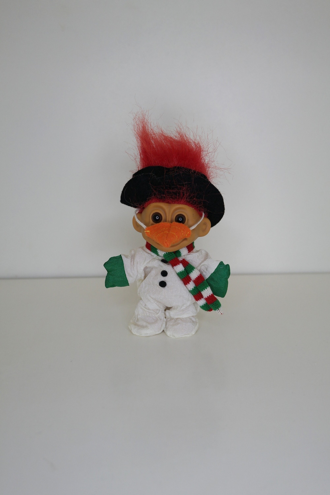 Russ Troll Snowman Costume Red Hair Smiling Christmas Troll Figure ...
