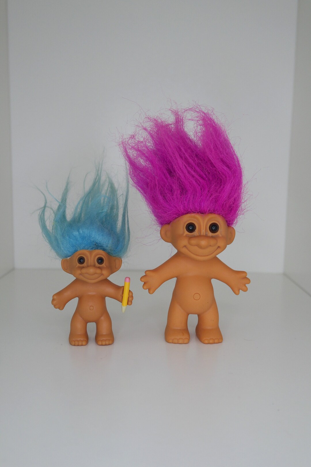Russ Troll Choose Your 90's Vintage Troll Toy Figure Troll With Pencil 3' or Troll With Pink ...