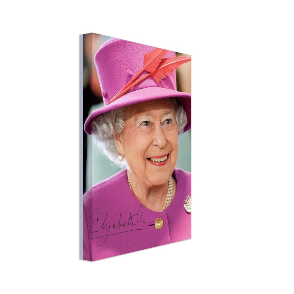 Queen Elizabeth II Signature Canvas - Etsy