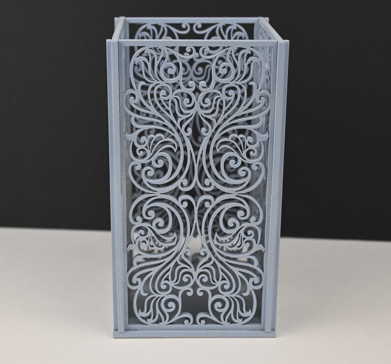 Wood Lantern Kit, Scroll Design Lantern, LED Tea Candle Included, Laser ...