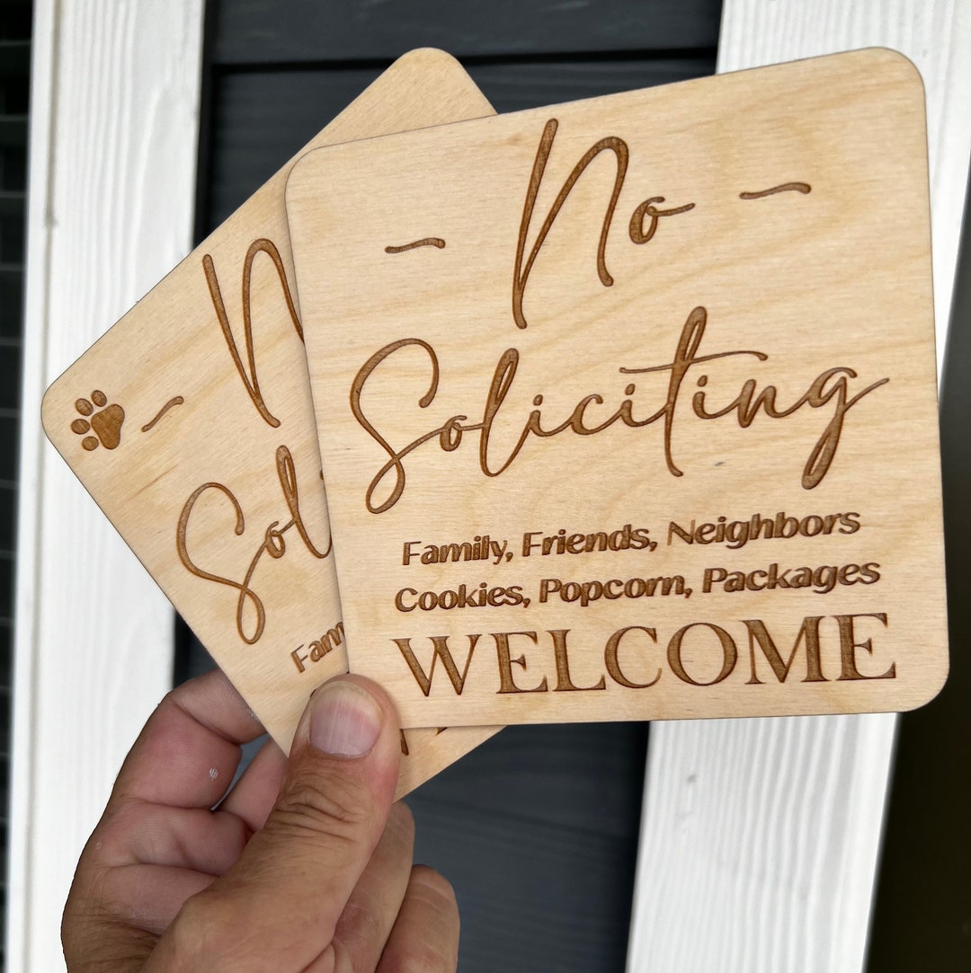 No Soliciting, Customizable Door Sign, You Can Customize the Phrase ...