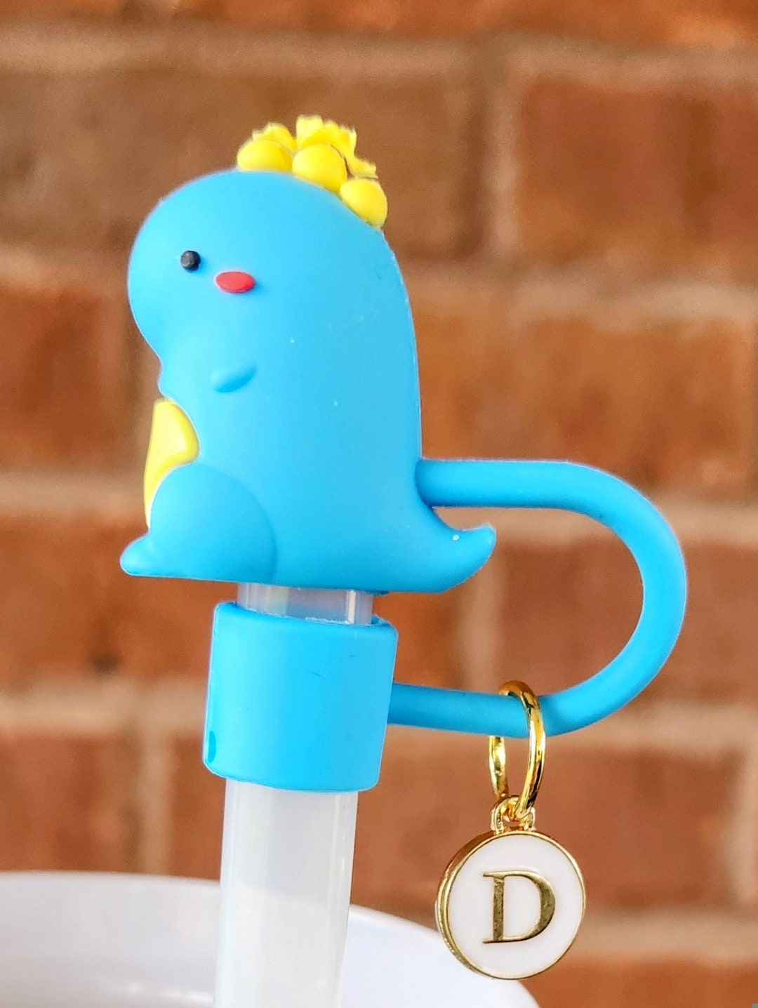 Dinosaur Initial Straw Topper for Stanley, Etc. Tumbler - Etsy