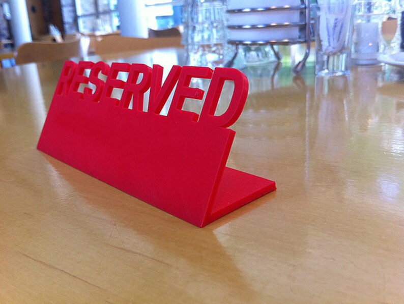 Table Reserved Sign - Etsy