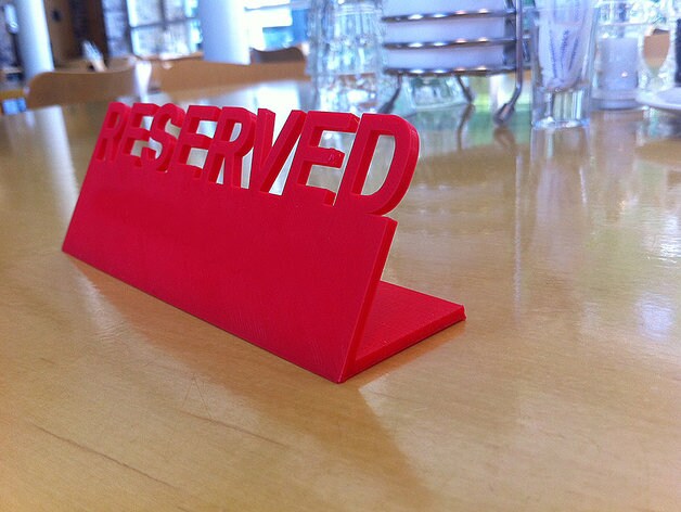 Table Reserved Sign - Etsy