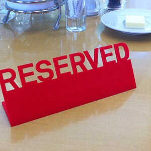 Table Reserved Sign - Etsy
