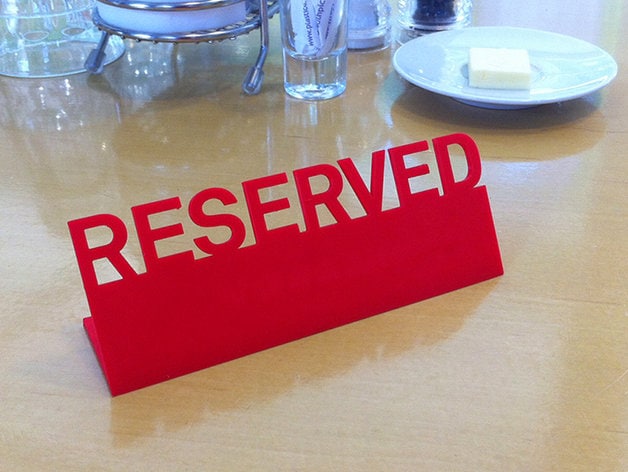 Table Reserved Sign - Etsy
