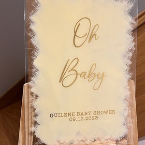 Acrylic Baby Shower Sign Acrylic Wedding Sign Custom Sign Perspex Sign ...