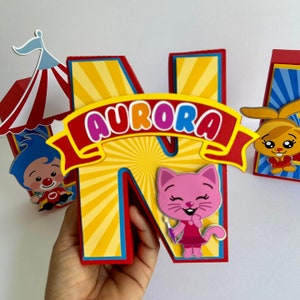 Plim Plim3d Letters /plim Plim Birthday Decorations / Plim Plim ...