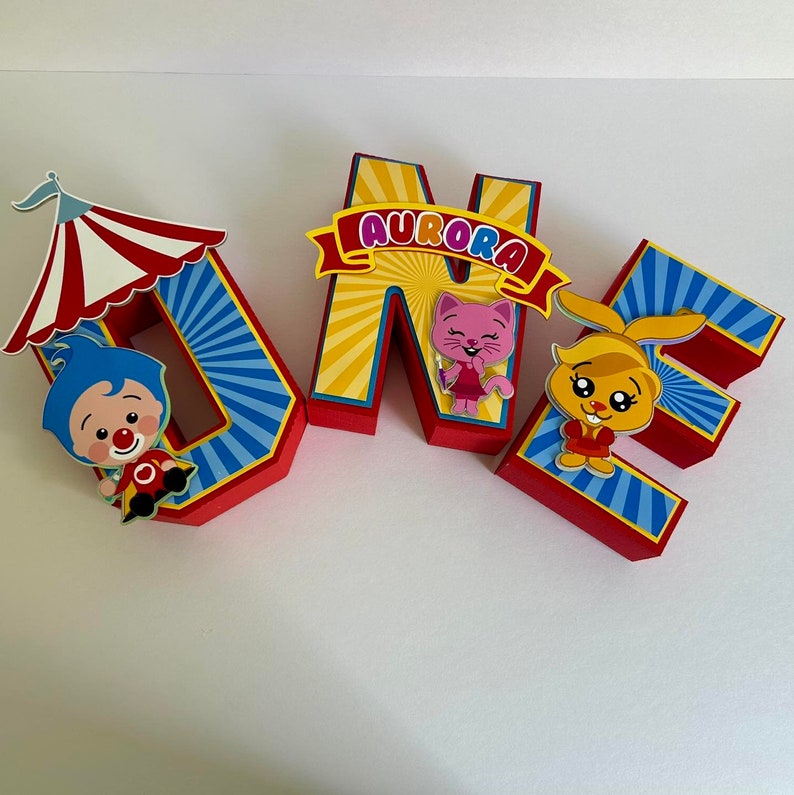 Plim Plim3d Letters /plim Plim Birthday Decorations / Plim Plim ...