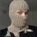 Handmade Y2K Distressed Knitted Balaclava Face Mask Knit - Etsy