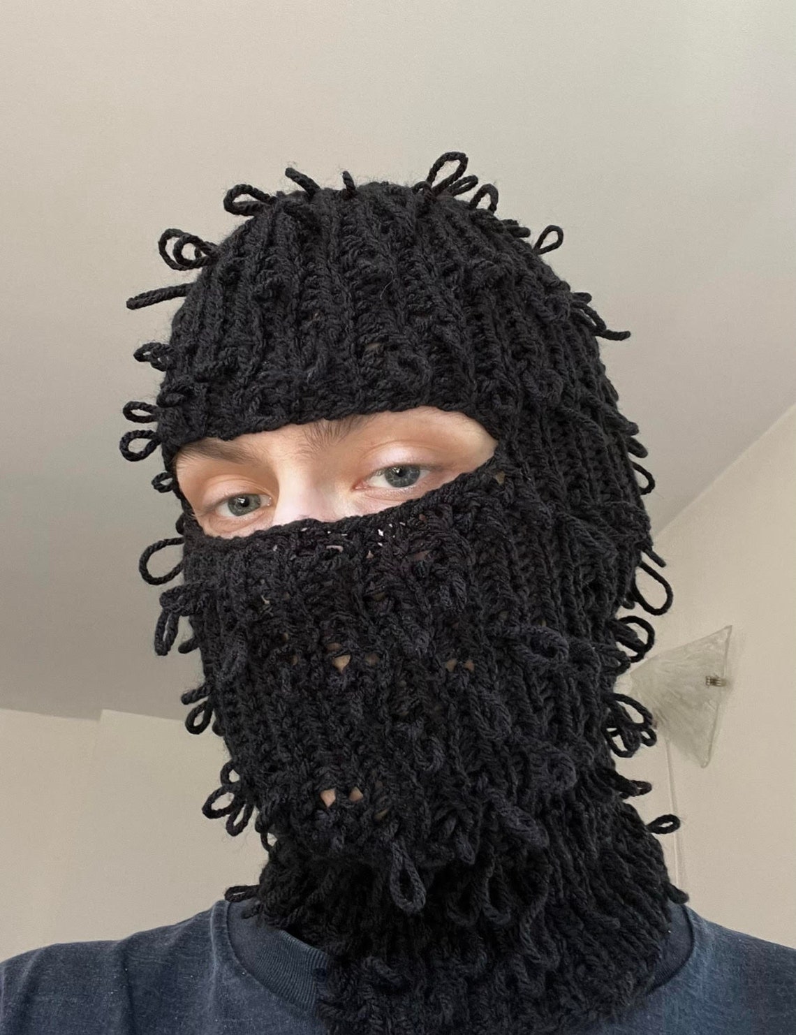 Handmade Distressed Balaclava Knitted Mask - Etsy