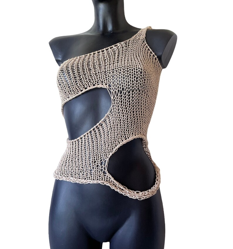 Y2K Knitted Crop Top Asymmetrical Subversive Halter Top - Etsy