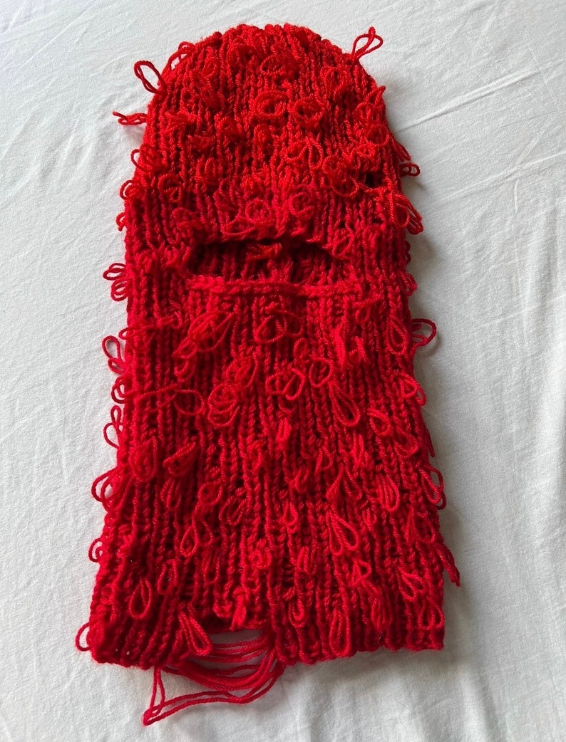 Handmade Distressed Knitted Balaclava Face Mask Knit - Etsy