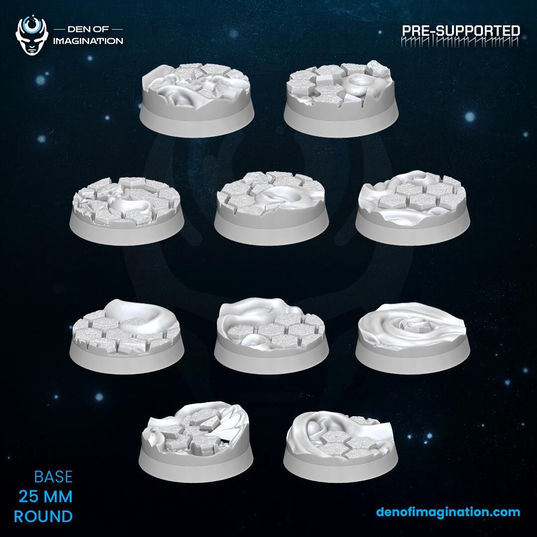 Void Infestation Terrain Bases – Available in 25mm, 32mm, 40mm and ...