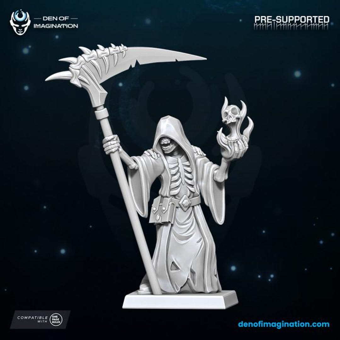 Skeleton Lich Miniature: Undead Necromancer for D&D, Pathfinder - Etsy