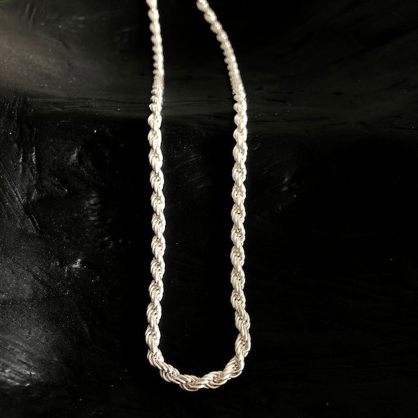Silver Rope Chain - Etsy