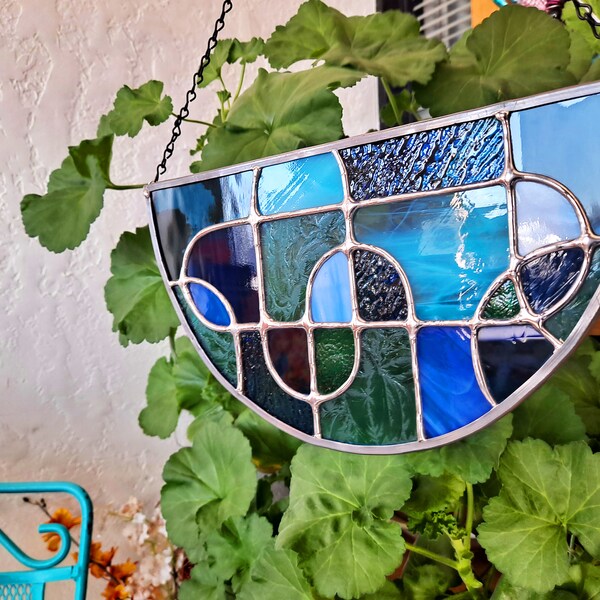 Half Circle Stained Glass - Etsy