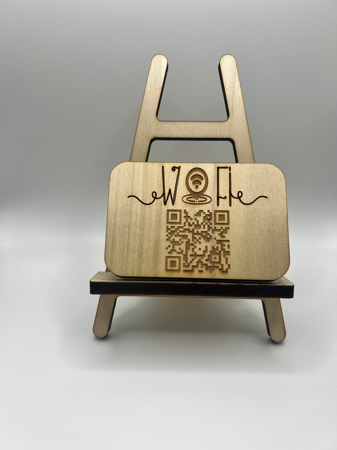 QR Code Wi-fi Sign Stand: the Hassle-free Way to Connect Your Guests - Etsy