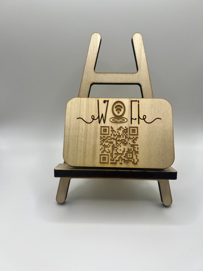 QR Code Wi-fi Sign Stand: the Hassle-free Way to Connect Your Guests - Etsy