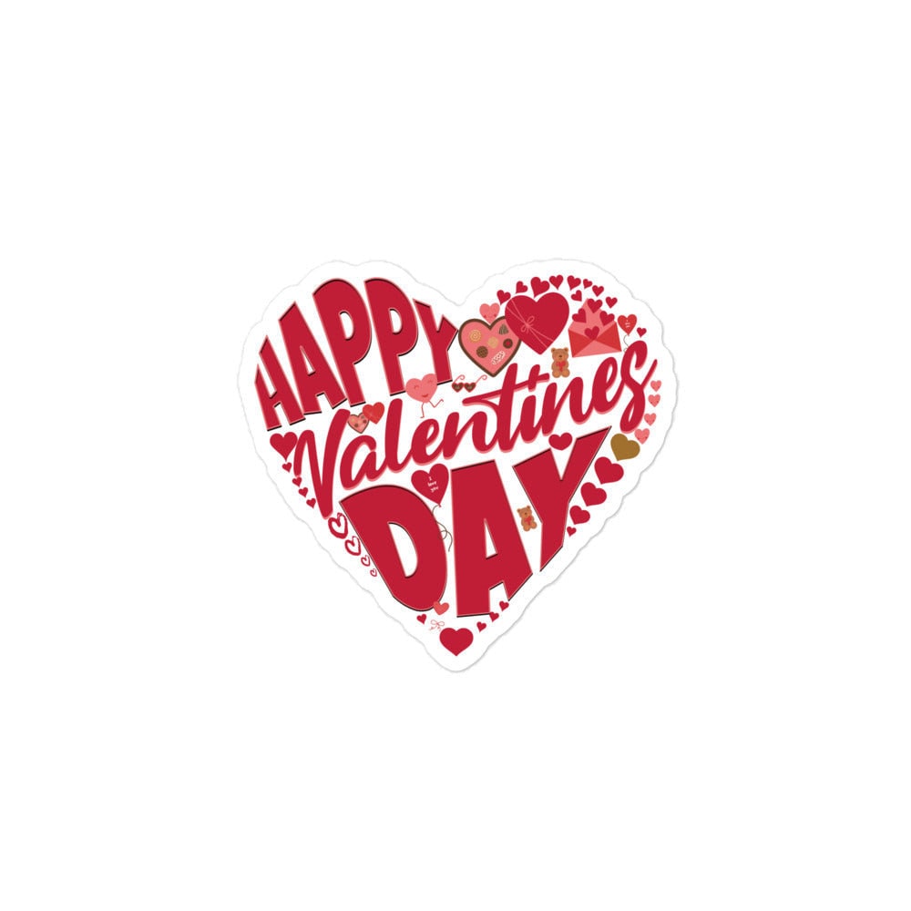 Happy Valentine's Day - Bubble-free Stickers - Etsy