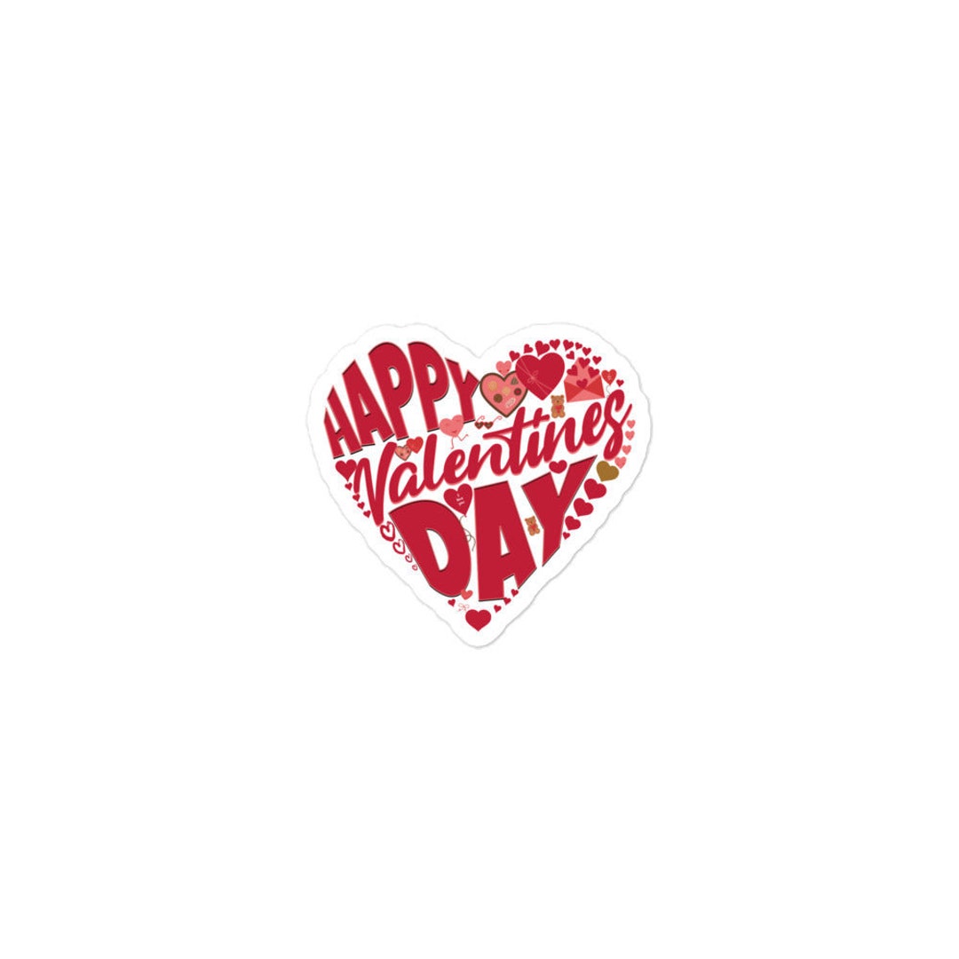 Happy Valentine's Day - Bubble-free Stickers - Etsy