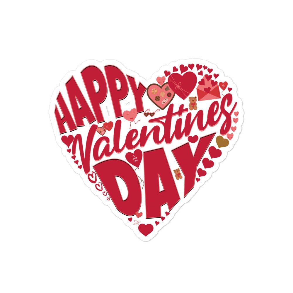 Happy Valentine's Day - Bubble-free Stickers - Etsy