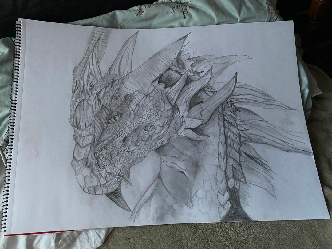 Dragon Drawing - Etsy