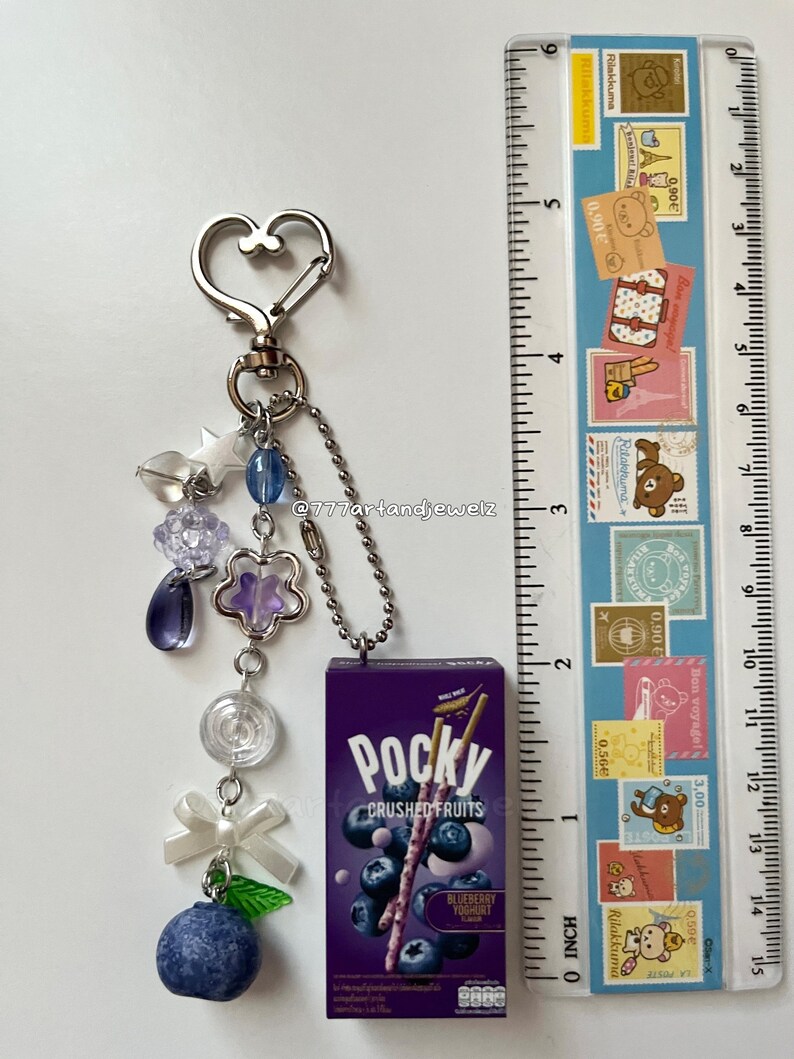 Pocky Gashapon Beaded Keychains, Japanese Food Keyring - Etsy