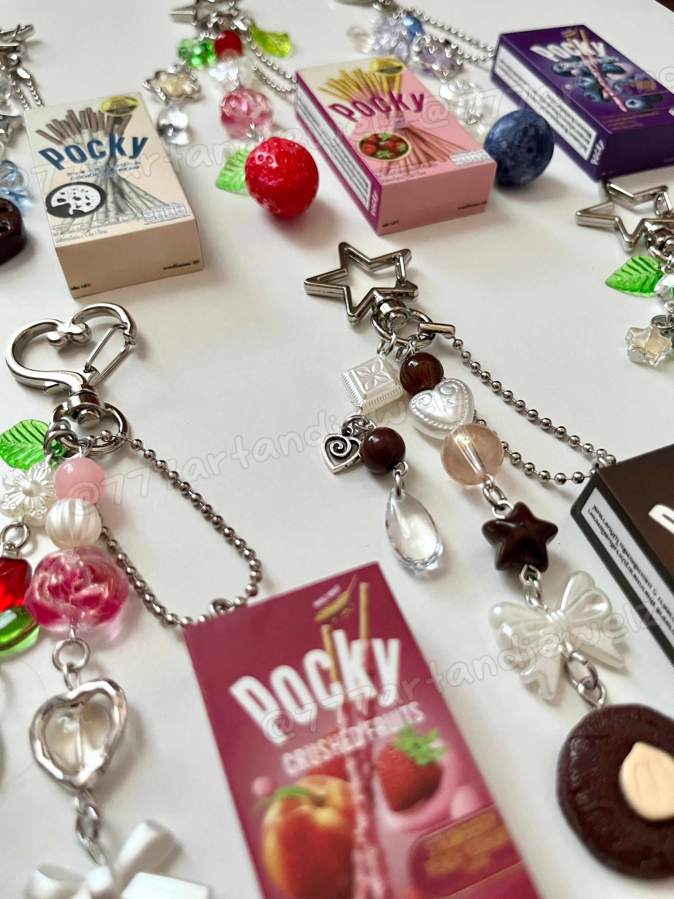 Pocky Gashapon Beaded Keychains, Japanese Food Keyring - Etsy