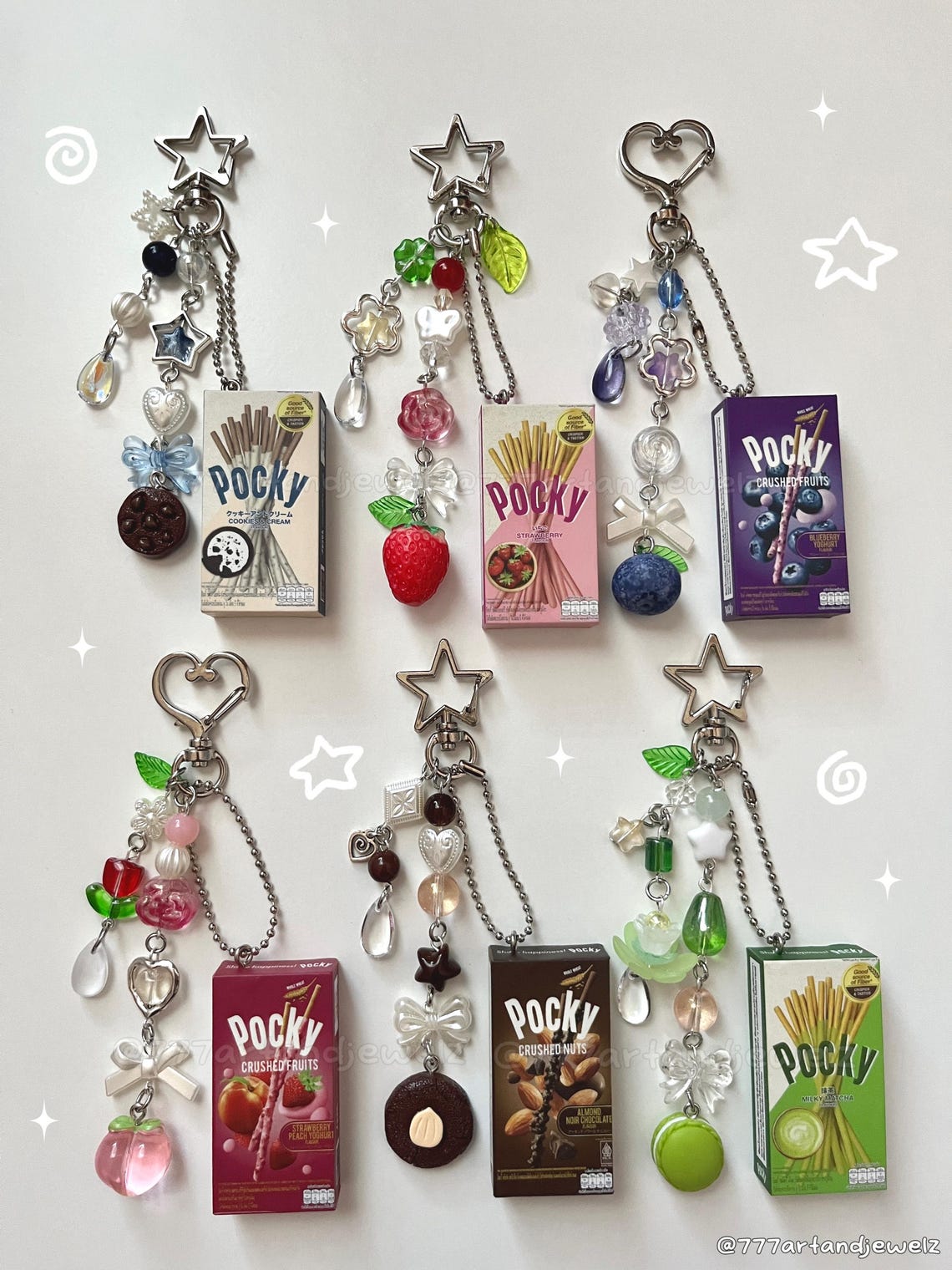 Pocky Gashapon Beaded Keychains, Japanese Food Keyring - Etsy