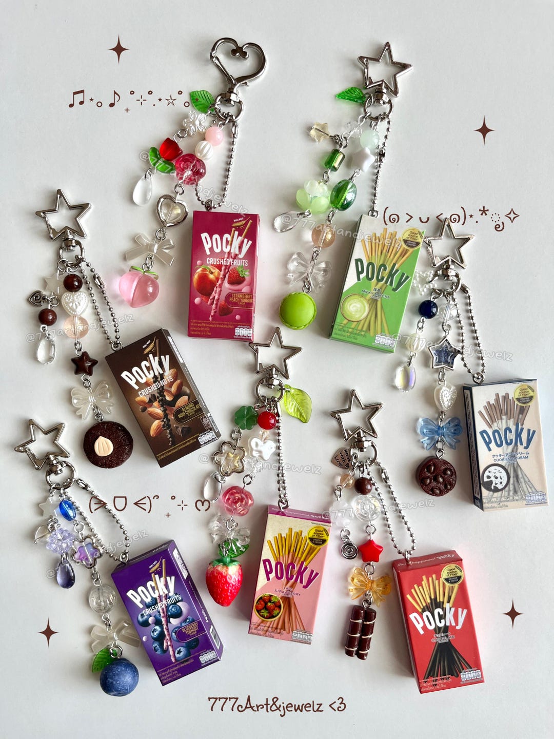 Pocky Gashapon Beaded Keychains, Japanese Food Keyring - Etsy