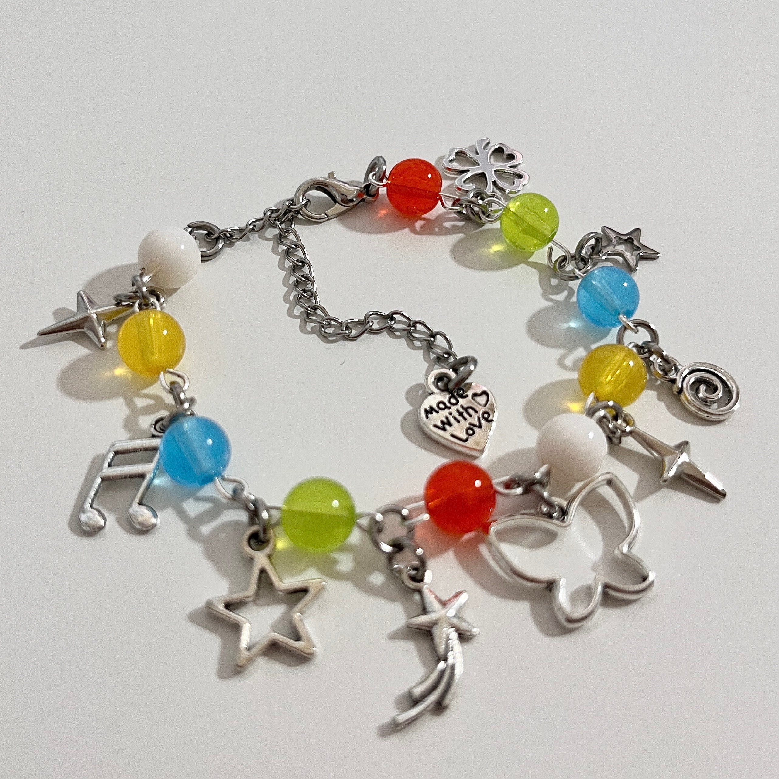 Fruitiger Aero Windows XP Inspired Handmade Beaded Charm Bracelet ...