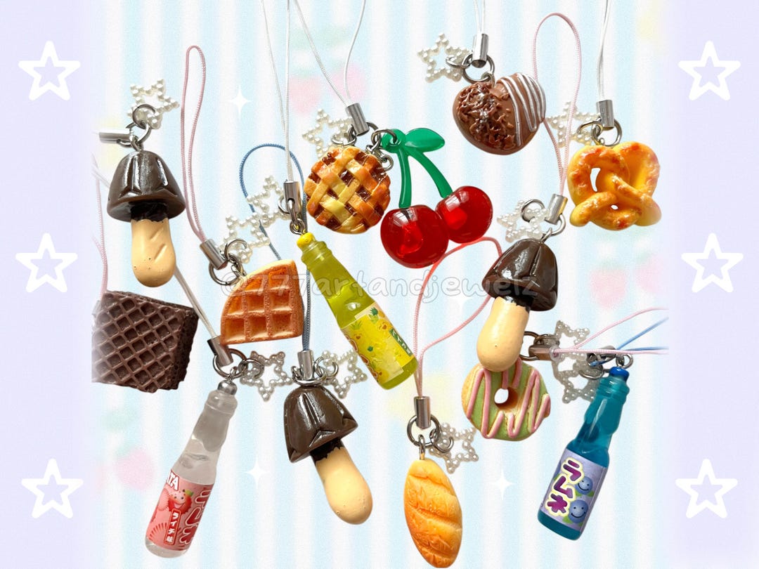 Cute Japanese Chocoshroom + Dessert Themed Cell Phone Charms| Unique ...