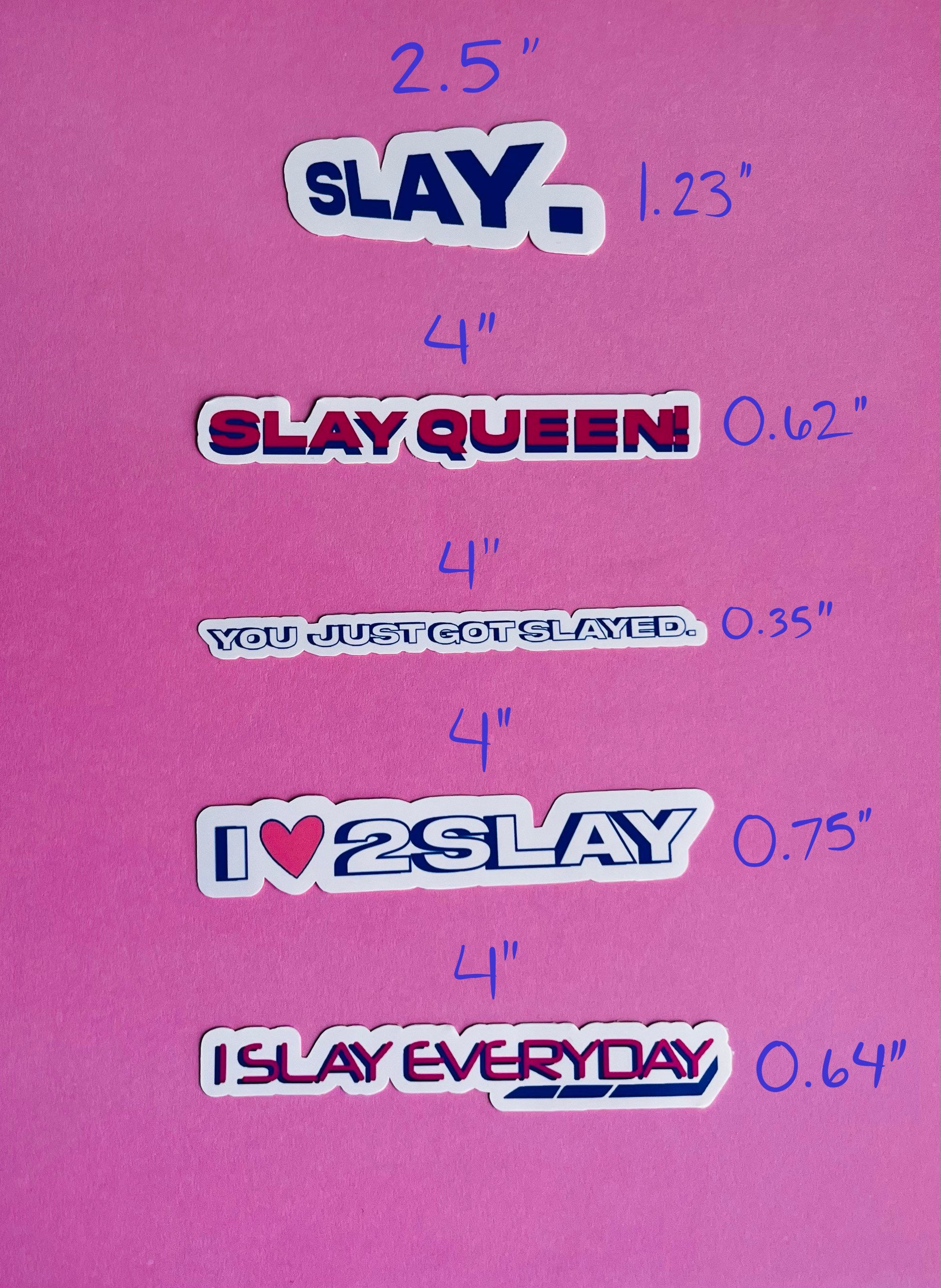 SLAY Sticker Set 5pcs - Etsy