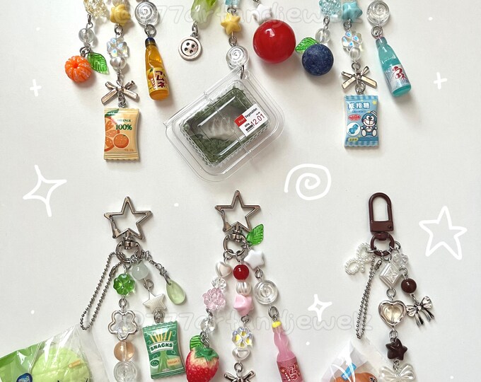 Japanese Food and Drink Gashapon Beaded Keychains - Etsy