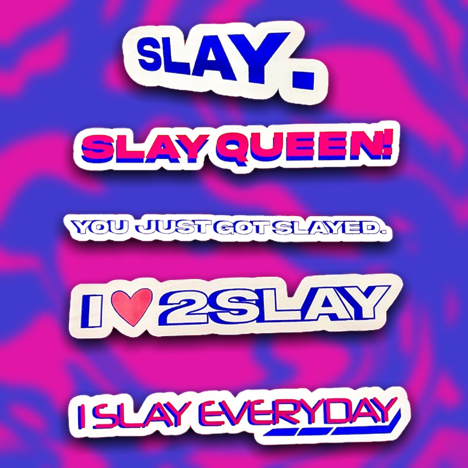 SLAY Sticker Set 5pcs - Etsy