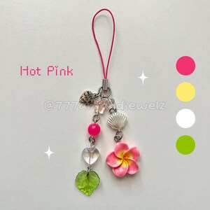 Tropical 2000s Summer Hibiscus Phone Charms, Cute Beach Themed Unique ...
