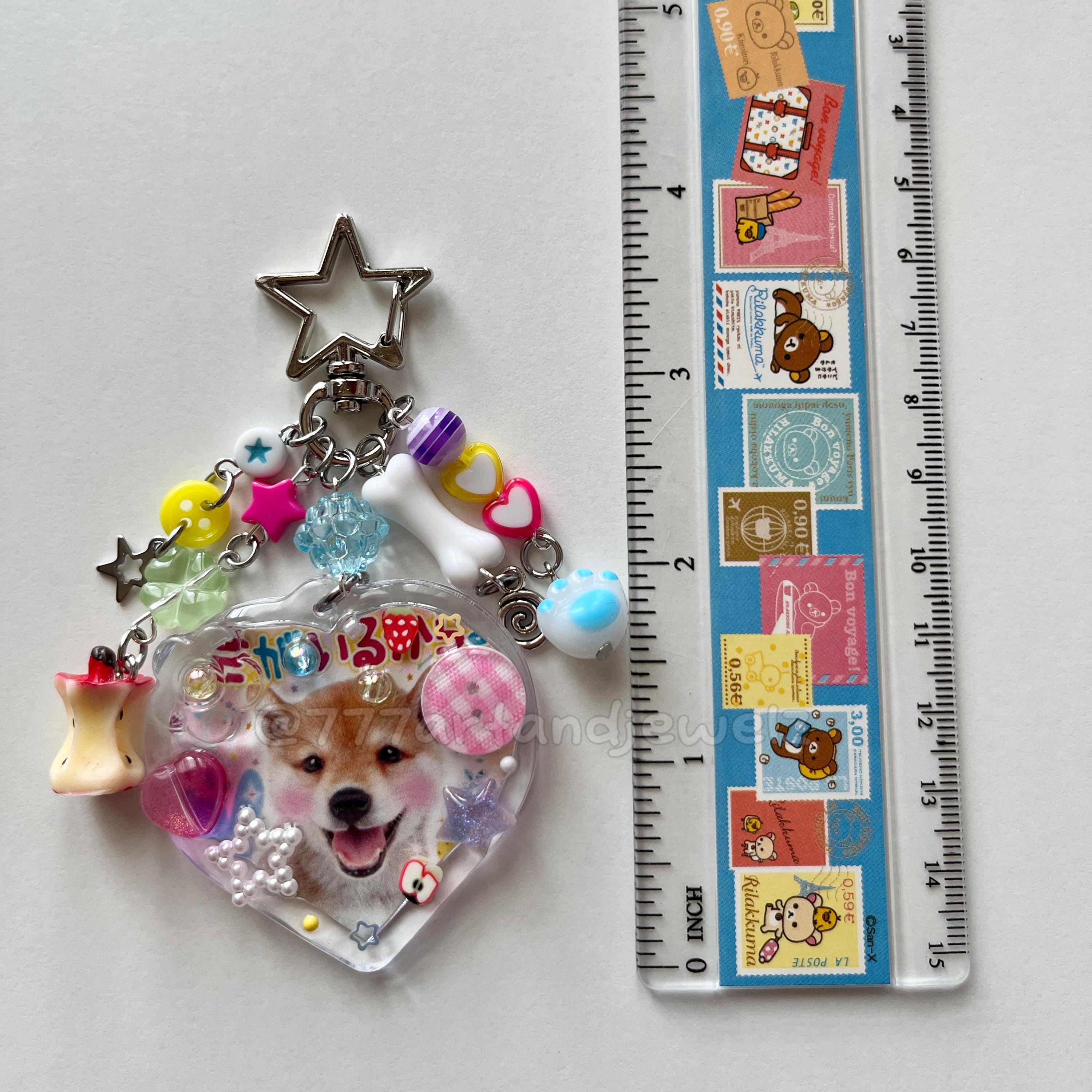 Colorful Heisei Retro Themed Dog and Cat Handmade Resin Deco Photo ...