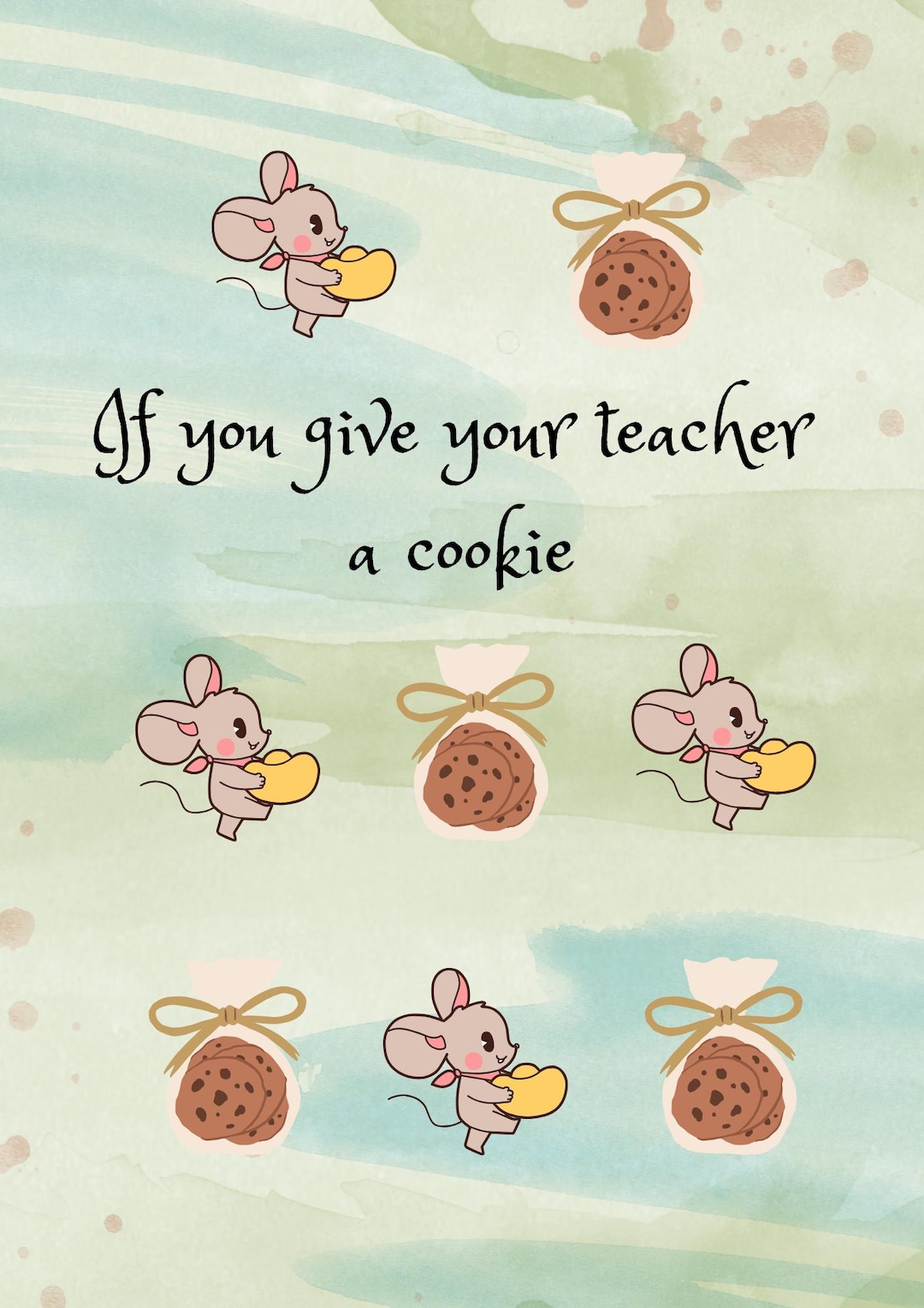 If You Give Your Teacher a Cookie - Etsy