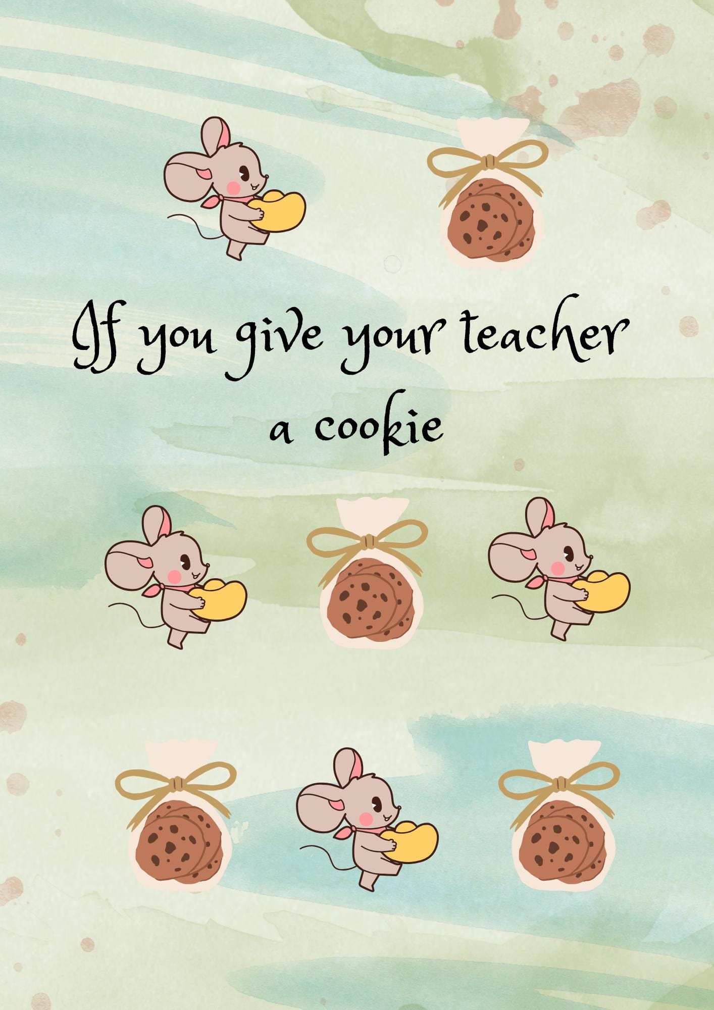 If You Give Your Teacher a Cookie - Etsy