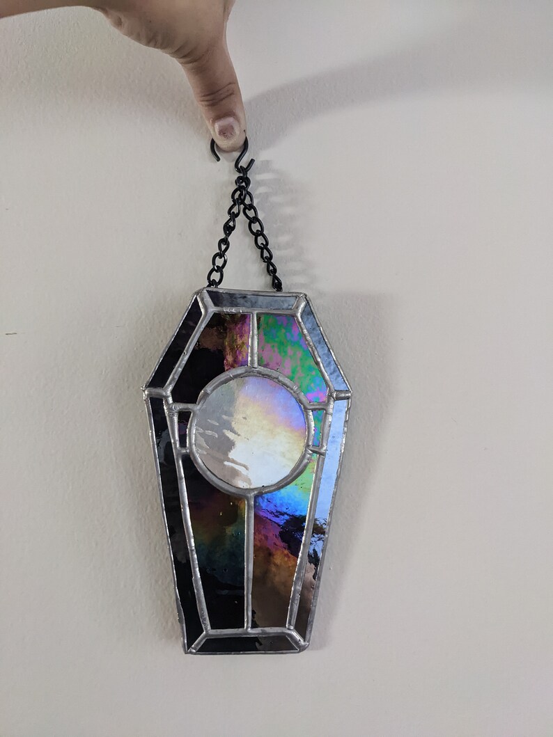 Iridescent Stained Glass Coffin - Etsy