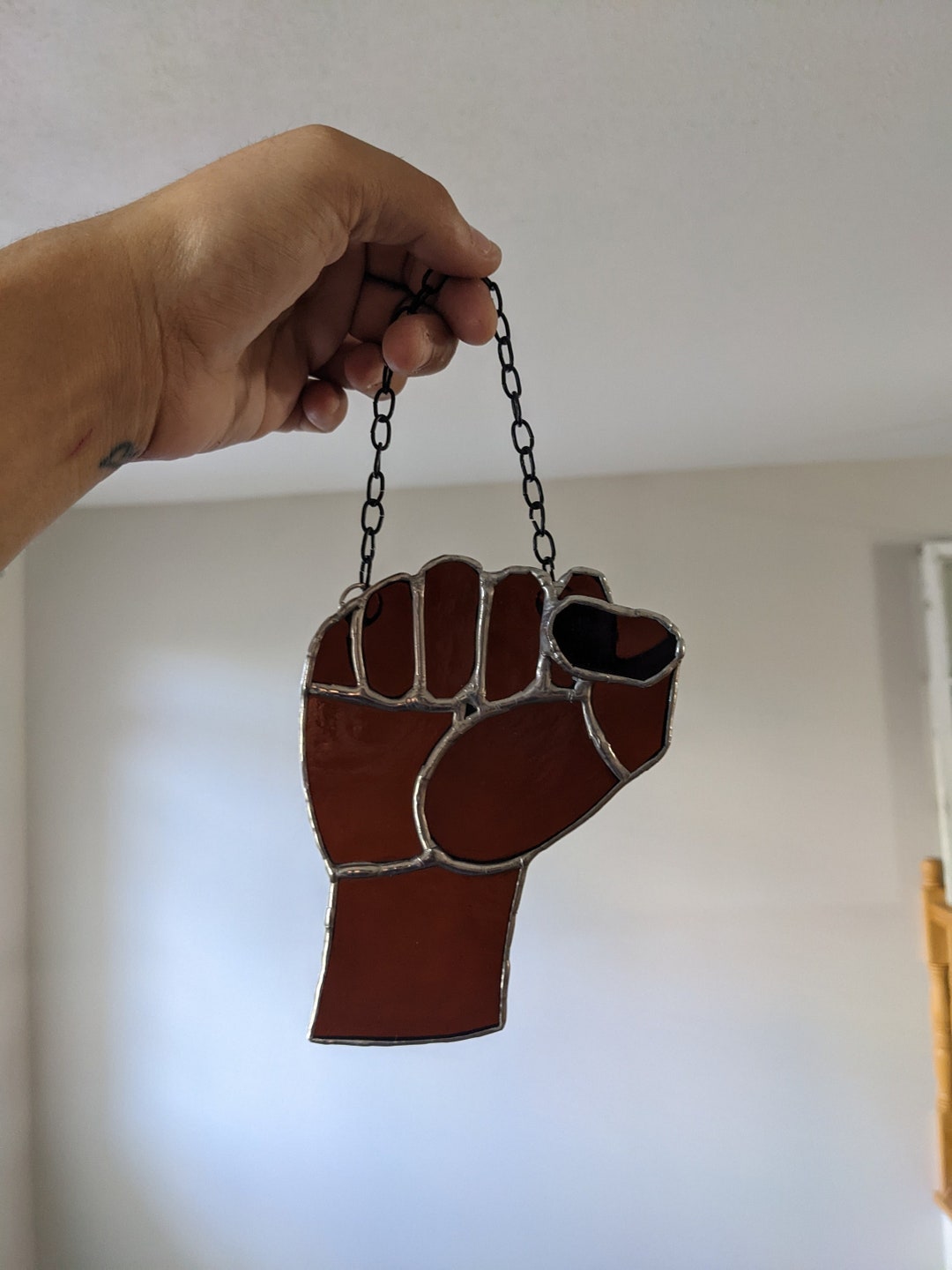 Stained Glass BLM Black Power Fist - Etsy