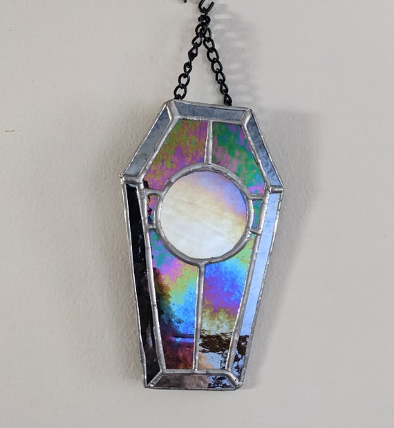 Iridescent Stained Glass Coffin - Etsy