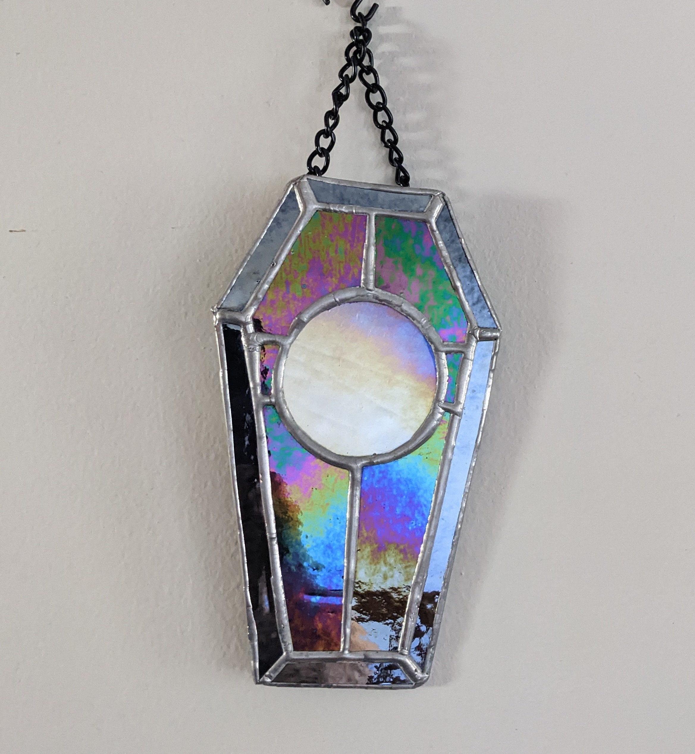 Iridescent Stained Glass Coffin - Etsy