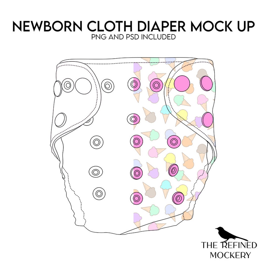 Newborn Cloth Diaper Mock Up - Etsy